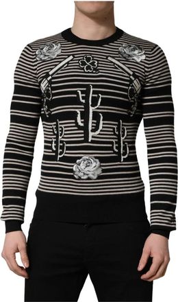 Dolce & Gabbana Homme, Pulls, Multicolore, Taille: S Pull ras du cou