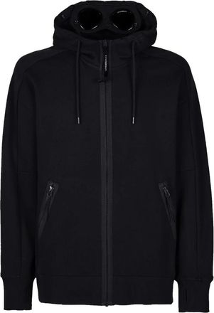 C.P. Company Diagonal Fleece Goggle Hoodie - - Sweatshirts & Hoodies - Herren - Schwarzk - M