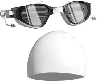 Generic Schwimmbrille | Komfortabler UV-Schutz | Schwimmbrille mit M&uuml;tze - f&uuml;r M&auml;nner Frauen M&auml;dchen Jugendliche Ehemann Sohn M&auml;dchen Familie Freunde