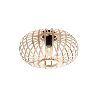 Lindby Deckenlampe Lielle (Landhaus, Vintage Rustikal) (1 flammig E27) - Holz Deckenleuchte Lampe Wohnzimmerleuchte