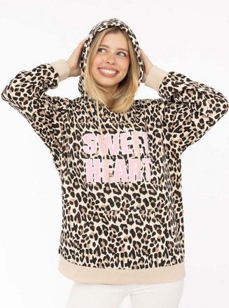 Zwillingsherz Hoodie Sweet Heart Leo Mini-Me Leo,mit kontrastierendem Schriftzug