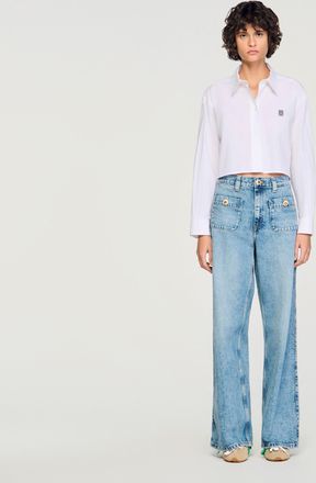 Sandro Chemise courte en popeline