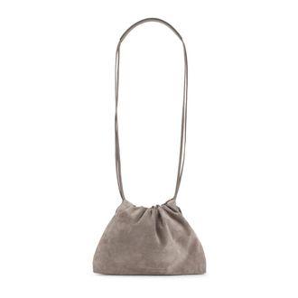 Brunello Cucinelli Femme, Sacs, Gris, Taille: ONE Size Sac bandouli&egrave;re en daim