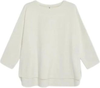 Liviana Conti Femme, Tops, Blanc, Taille: 40 FR Blusa Manga Asimetrica