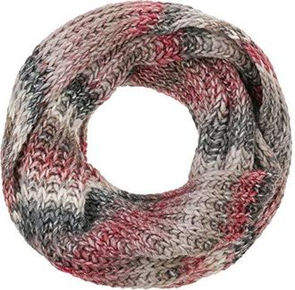 Lierys Echarpe Tube Jasila Femme/Homme - Made in Germany foulard pour femme echarpe lhiver automne-hiver - taille unique gris-rouge