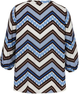 Via Appia Due Klassische Bluse Bluse V-Ausschnitt 3/4 Arm Druck