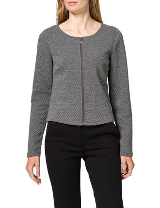Vila Clothes Damen Blazer VINAJA New Short Jacket - NOOS 14032657, Einfarbig, Gr. 42 (Herstellergr&ouml;&szlig;e: XL), Grau (Medium Grey Melange)