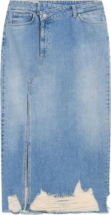 Dondup Femme, Jupes, Bleu, Taille: W27 Gonna longuette in denim fisso