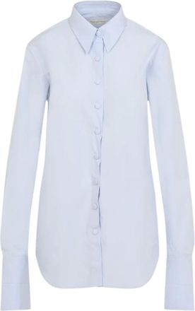 Dries Van Noten Femme, Blouses et Chemises, Bleu, Taille: 30 FR Chemise Boutonn&eacute;e en Popeline
