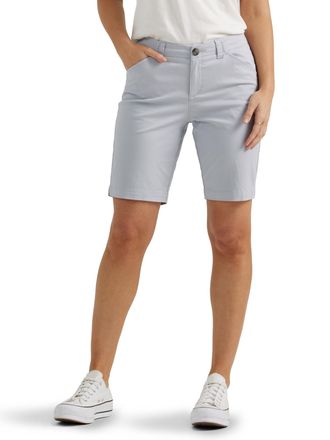Lee Legendary 9, Chino-Bermuda-Shorts für Damen, Grau (Material Gray), 36