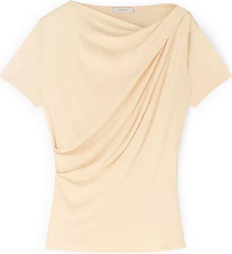 Motivi Femme, Blouses et Chemises, Beige, Taille: 42 FR T-shirt en jersey drap&eacute;