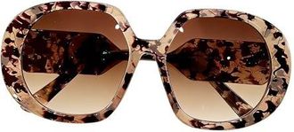 Generic Lunettes de soleil surdimensionn&eacute;es &agrave; motif &eacute;caille de tortue - Lunettes de soleil r&eacute;tro &agrave; large monture - Lunettes de soleil &eacute;l&eacute;gantes pour femme