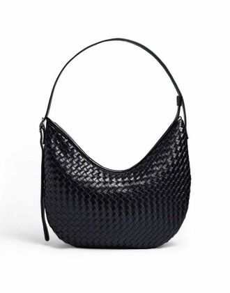 NA-KD Sac &agrave; main rond tiss&eacute; - Noir