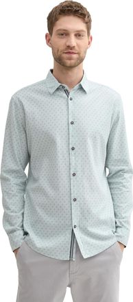 Tom Tailor Herren 1042651 Tailliertes Hemd mit Alloverprint, 36022-Light Blue Circle Design, XXL