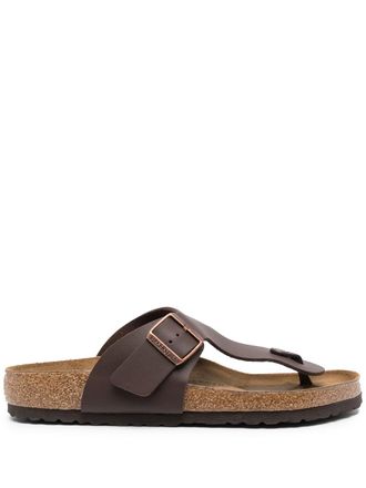 Birkenstock sandales Gizeh en cuir - Marron