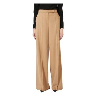 Max Mara Pantalon Large Mxmfilato - Femme - Pantalons - Beige - Taille: 36 FR
