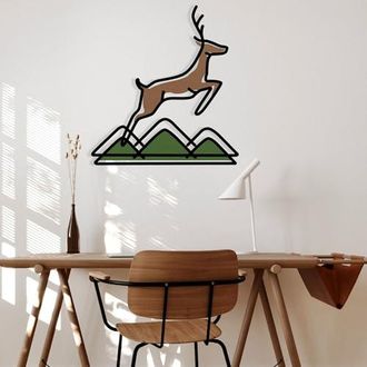 Hanah Home Stylish Decorative Metal Wall Accessory, 60 x 65 cm | Durable 1.20 mm Metal & 3 mm Wood | Perfect for Modern Home Decor & Unique Wall Art