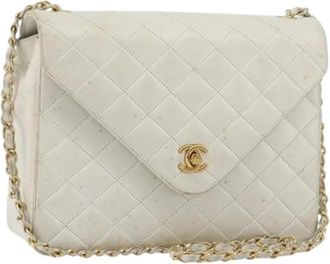 Chanel Sac bandouli&egrave;re vintage doccasion - Femme - Pre-owned - Blanc - Taille: ONE Size