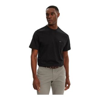 Guess Schwarzes Baumwoll-T-Shirt mit Logo - - Tops - Herren - Schwarzk - M
