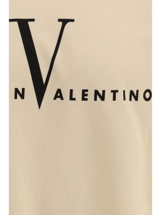 Valentino Logo-Print Cotton T-Shirt - Beige