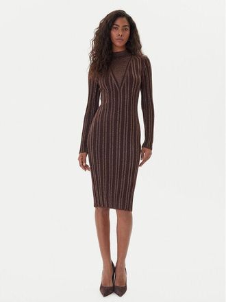 Fracomina Strickkleid FJ25WD5006K463Q7 Braun Slim Fit