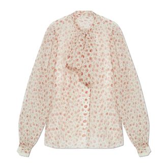 Dolce & Gabbana Seidentop mit Blumenmuster - - Blouses & Shirts - Damen - Beige - M