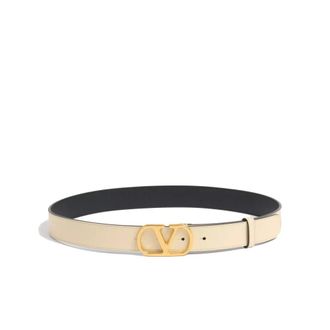 Valentino Garavani VLogo Signature Wendeg&uuml;rtel - - Accessories - Damen - Wei&szlig; - 80 CM