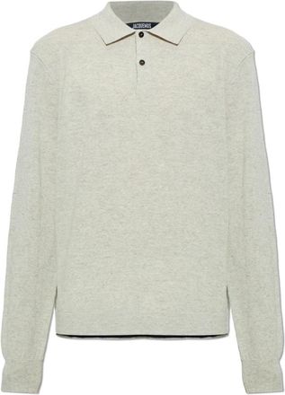 Jacquemus Abbracio Woll Poloshirt - - Knitwear - Herren - Grau - XL