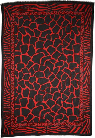 Dolce & Gabbana Animal-Print Modal and Cashmere Scarf - Black