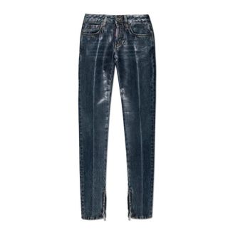 Dsquared2 Super Skinny Fit Iced Jeans - Femme - Jeans - Bleu - Taille: 40 FR