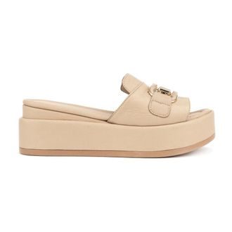 Sergio Moretti Femme, Chaussures, Beige, Taille: 39 EU Mules Ouvertes D&eacute;contract&eacute;es