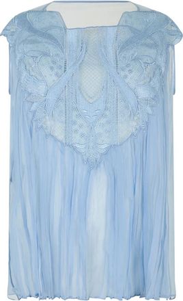 Alberta Ferretti Femme, Tops, Bleu, Taille: 44 FR Blouse avec broderie