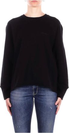 Dondup Femme, Tops, Noir, Taille: 40 FR SweaT-shirt ras du cou coupe classique