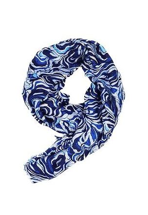 Queen Helena &Eacute;charpe Chaude dHiver &agrave; Motif pour Femme SC22-6 bleu, Taille unique