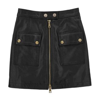 Versace Jeans Couture Sheep Napa Leder Minirock - - Skirts - Damen - Schwarzk - 2XS