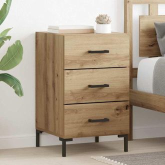 vidaXL Cabinet de chevet avec tiroir Ch&ecirc;ne artisanal 40 x 40 x 66 cm vidaXL