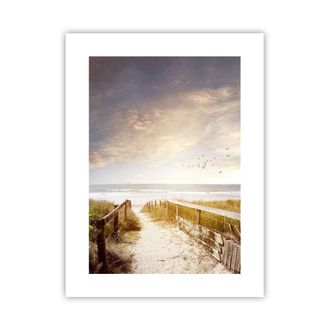 Arttor Poster ohne Rahmen Meer Weg Strand Deko 30x40cm Wandposter Art Prints Wandbilder Dekoration Wohnzimmer Schlafzimmer K&uuml;che Wanddeko Bild Wand Kunstdruc