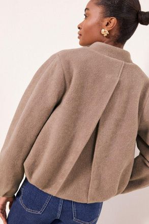 Lipsy Kurzjacke Lipsy kragenlose Jacke mit Ballonsaum (1-St)