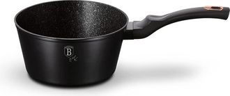 Berlinger Haus Topf, Ausgießer, 16 cm, Schwarz/Rosa - Marmorbeschichtung - Aluminium Turbo Induktion