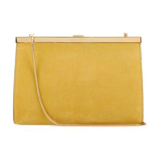 Alberta Ferretti Femme, Sacs, Jaune, Taille: ONE Size Suede Clutch
