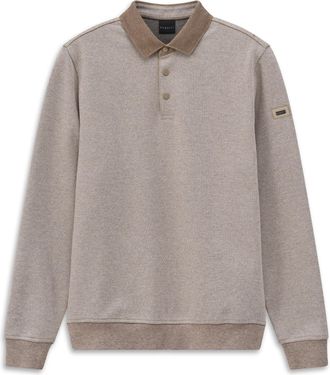 Bugatti Herren Sweatshirt Langarm 8550-15126E Polokragen Modern Fit Druckkn&ouml;pfe