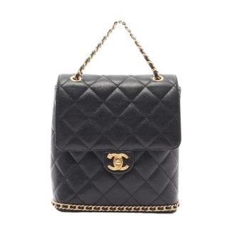 Chanel Pre-owned Matelass&eacute; Camellia Grained Calfskin Rucksack - - Pre-owned - Damen - Schwarzk - ONE SIZE