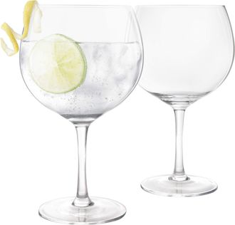 Final Touch 100% bleifreies Kristall groß Copa Gin und Tonic Gläser Ballon Glas Made mit durashield Titan verstärkt für erhöhte Beständigkeit G & T Gläser-Set 400