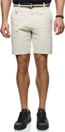Indicode Herren INThews Chino Shorts mit 4 Taschen aus 98% Baumwolle | Bermuda Sommershorts für Männer Kit, L