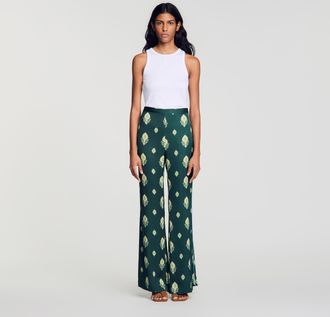 Sandro Pantalon fluide &agrave; imprim&eacute; Paisley