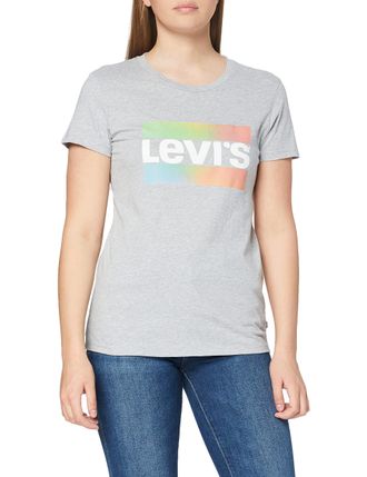 Levi's Damen The Perfect Tee T-Shirt,Sportswear Heather Grey,XS