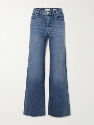 Frame Denim Jean Droit Taille Mi-haute Le Slim Palazzo - Bleu