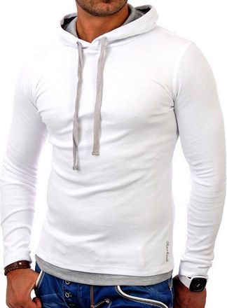 Reslad Sweatshirt Reslad Sweatshirt Herren Pulli Pullover RS-1003 (1-tlg) Hoodie Longsleeve Kapuzenpullover in 2 Lagen Optik