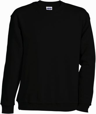 James & Nicholson JN-0.40 James+Nicholson Herren Sweatshirt (auch in &Uuml;bergr&ouml;&szlig;en - bis Gr&ouml;&szlig;e 5XL), Black, Gr. 5XL 5XL,Black