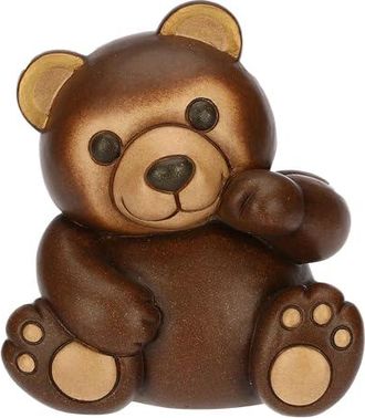 Thun Brauner Bär aus Keramik zum Sammeln, Linie Umarmen, Sammelfiguren, Geschenkidee zu Weihnachten, 9,6 x 7,7 x 10,8 cm